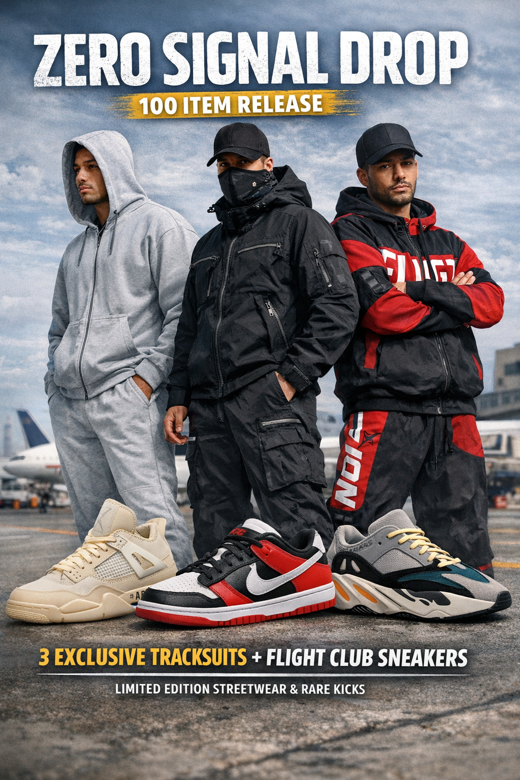 Zero Signal Drop: 3 Tracksuits & Flight Club Sneaker Release | Shoe ...